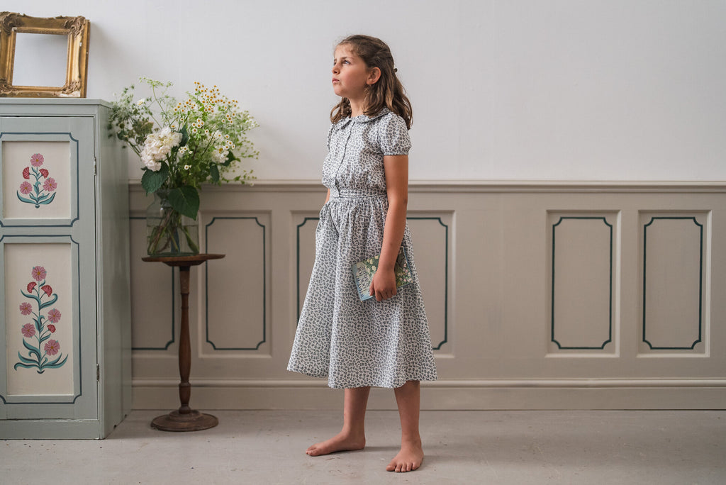 Organic Bea Blouse | Porcelain Floral – Barba & Roo