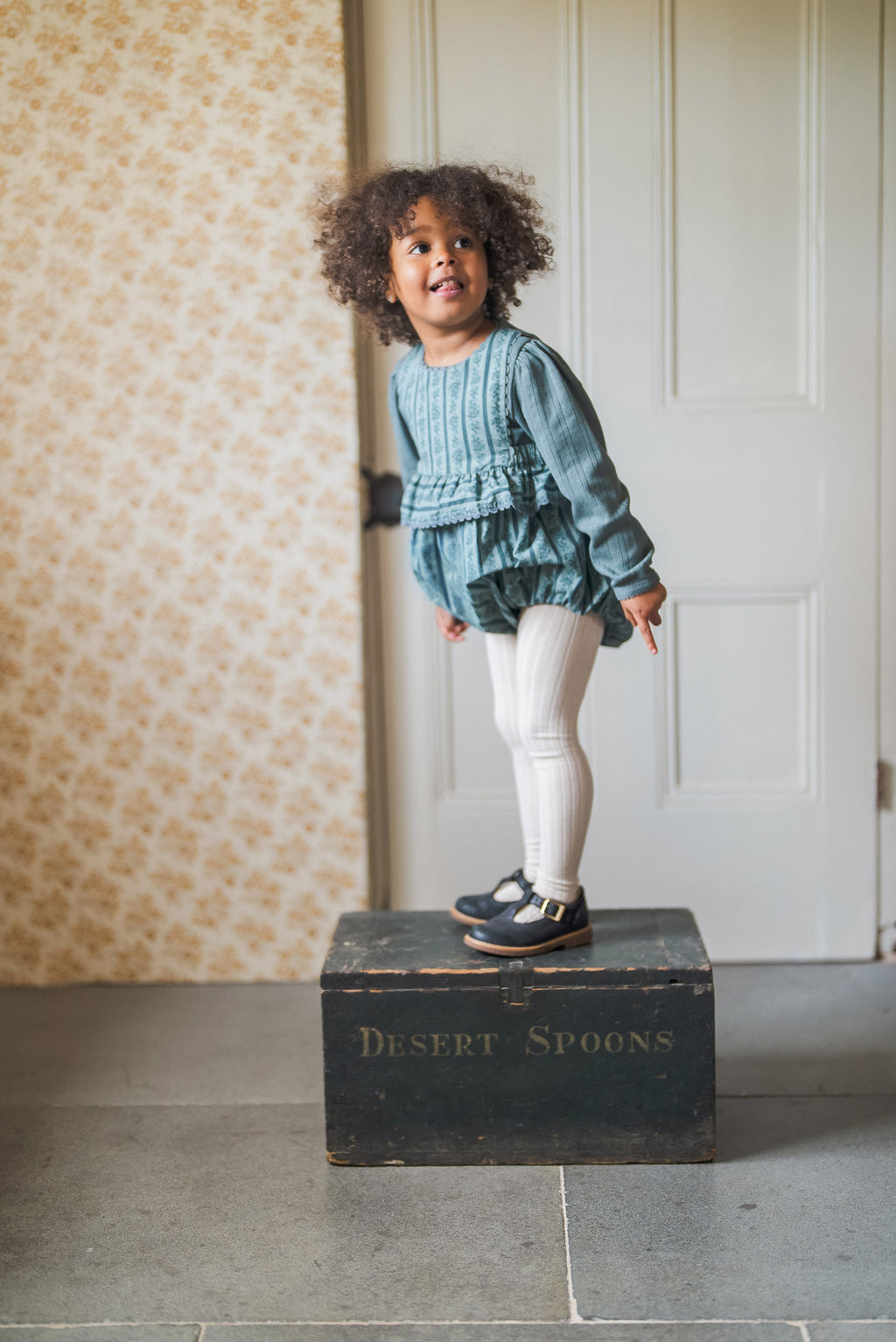 Frilly Bridget Romper | Garland Floral – Barba & Roo