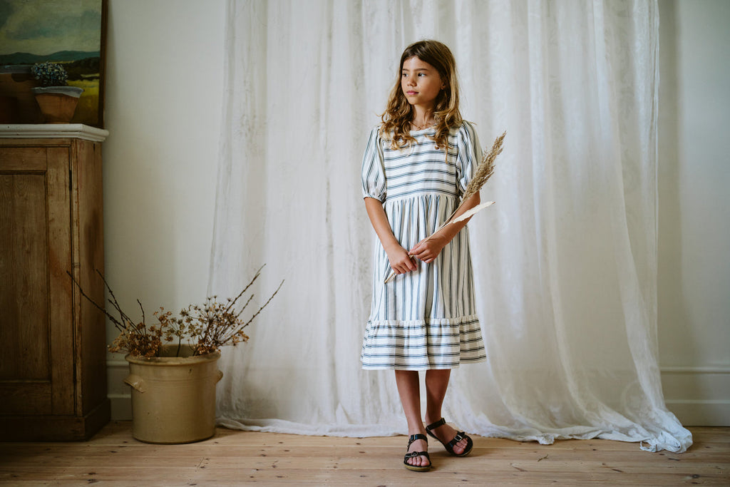 Amy Dress | Ticking Stripe – Barba & Roo